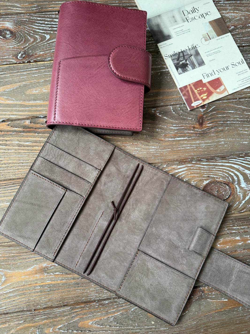 A5 Leather Notebook Covers – Handmade & Refillable – Planner Room Shop