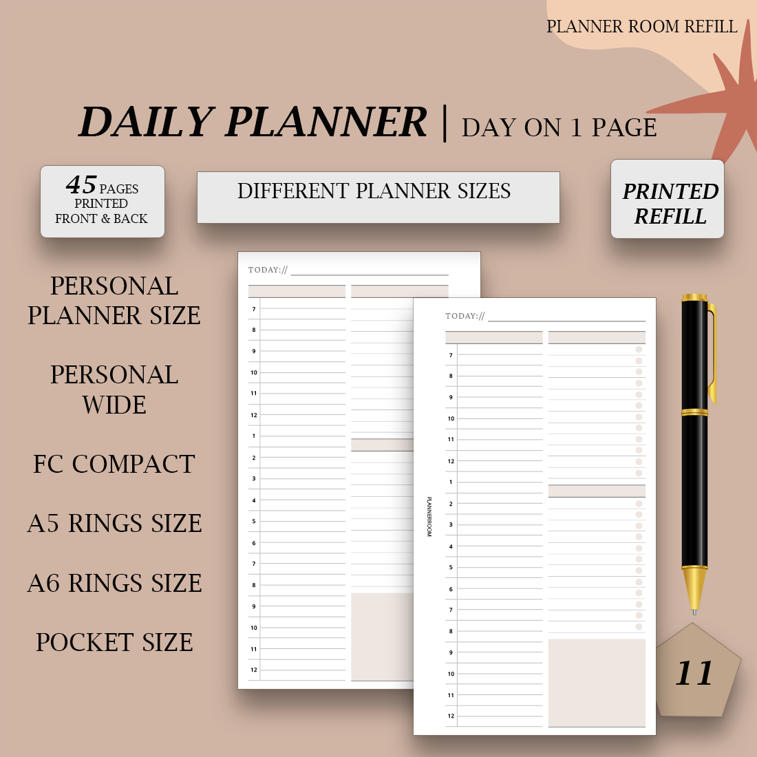 Printed Planner Inserts – A5, A6, Personal, FC Compact, Pocket ...