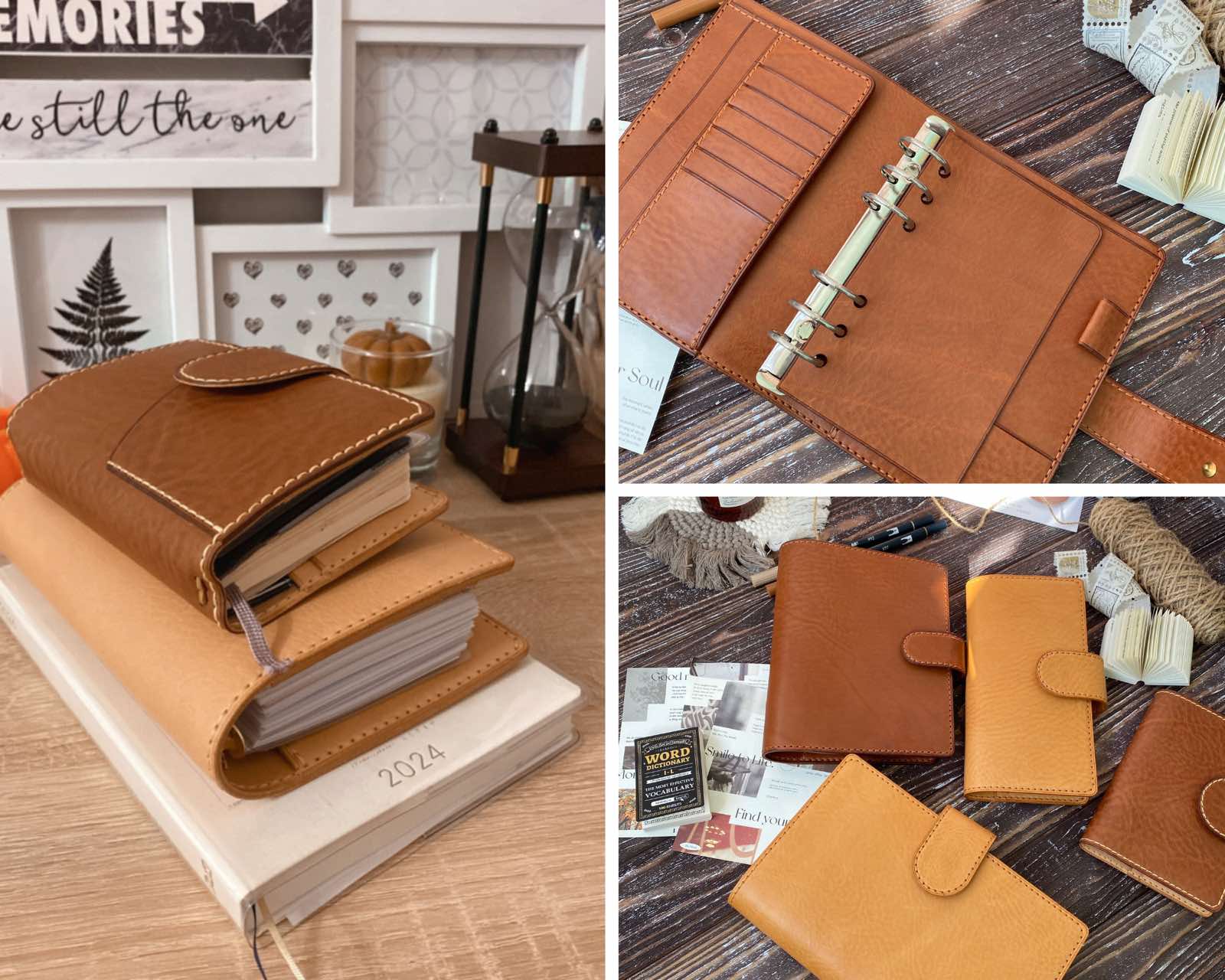 Handmade Primium Veg Tan Leather Planner Covers – Stylish & Durable ...